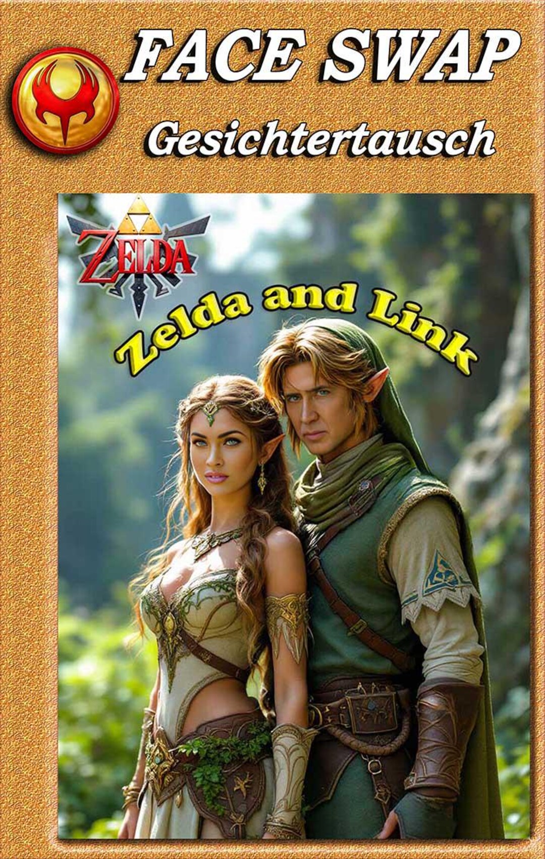 Zelda and Link - Couple Poster - Custom Face Swap - Selection of 40 ...