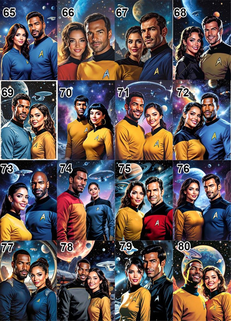 Star Trek Face Swap - Custom Personalized Couple Poster Art - 164 ...