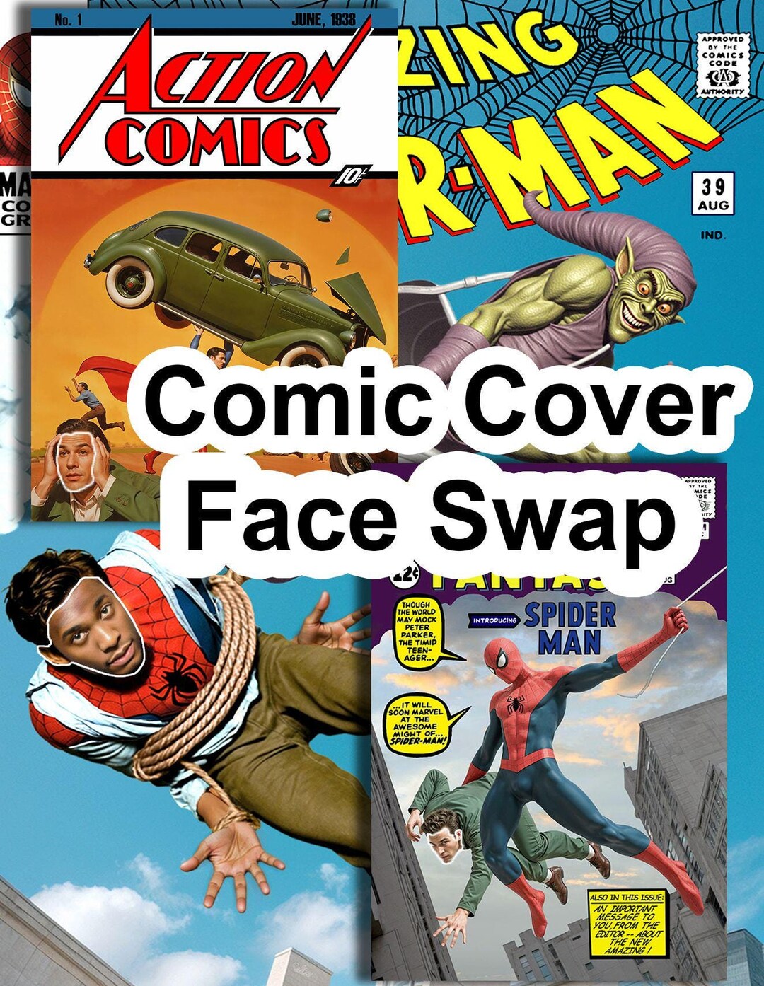 Personalized Comic Covers Face Swap Choose One of 'celince's' Newly ...