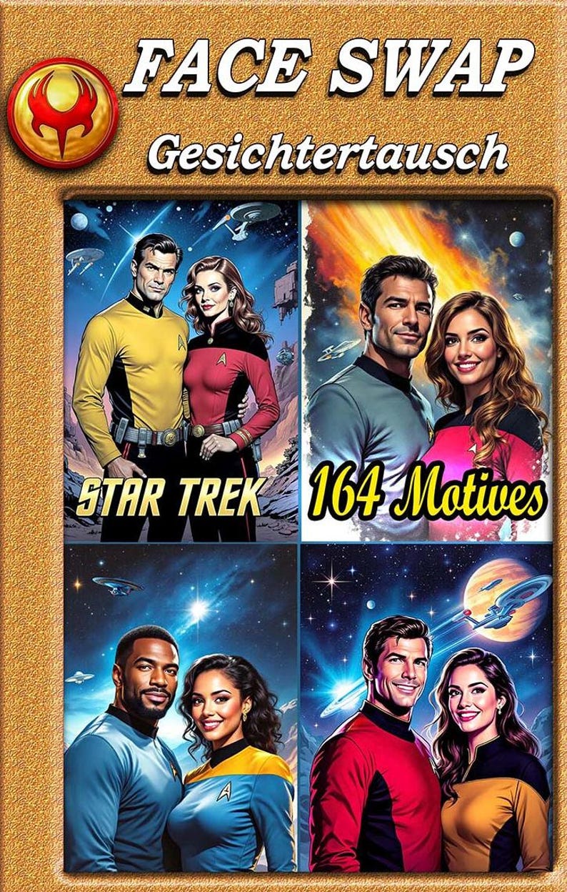 Star Trek Face Swap - Custom Personalized Couple Poster Art - 164 ...