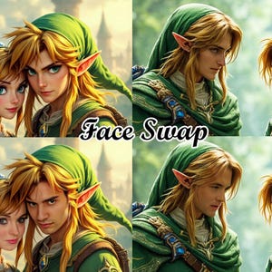 Zelda and Link - Couple Poster - Custom Face Swap - Selection 40 Images ...