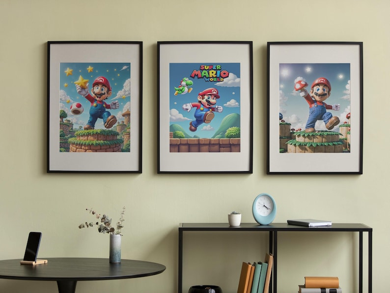 3 Super Mario Posters Digital Download Only by Celince Design - Etsy