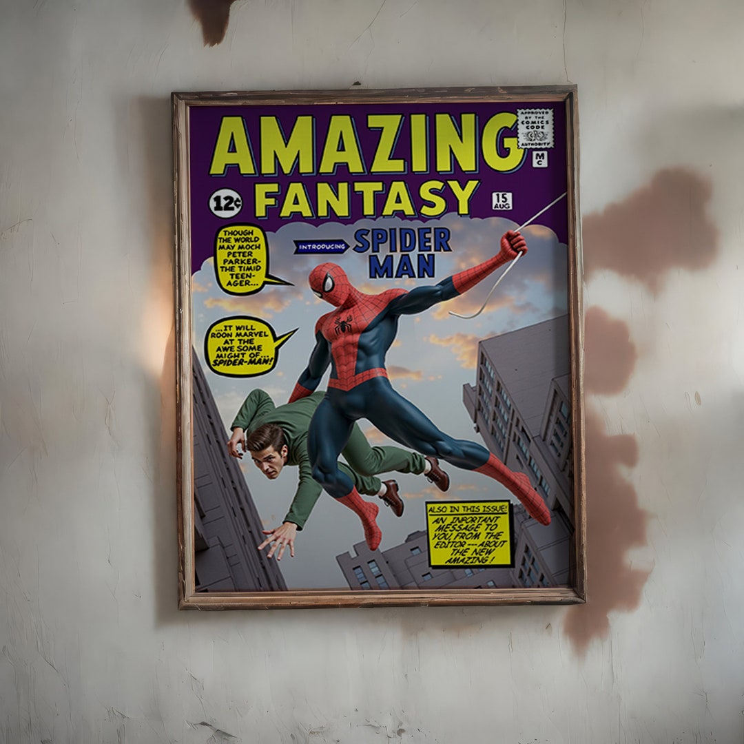 Spider-man Amazing Fantasy 15 Comic Cover in a Realistic Version - Etsy