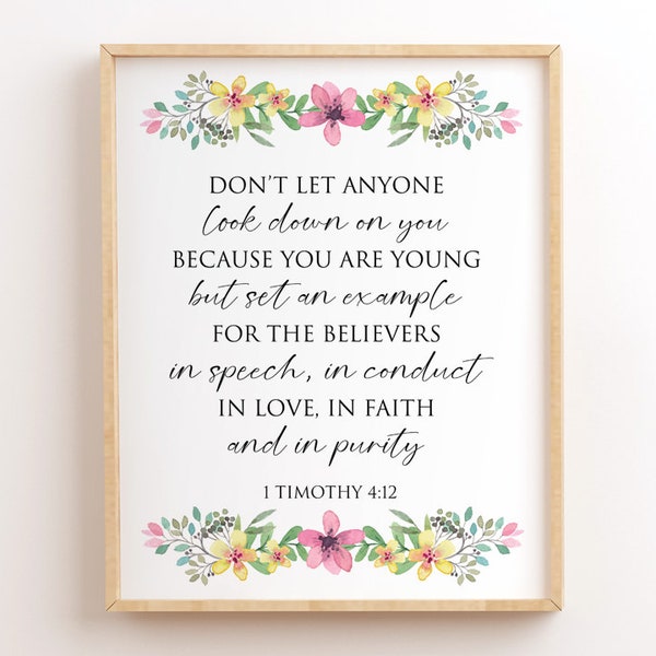 1 Timothy 4 12 - Etsy