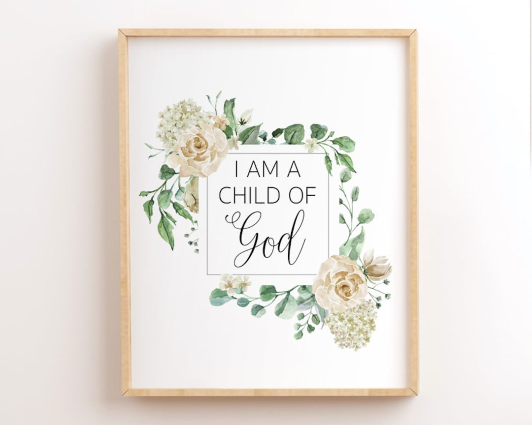 I Am A Child of God, John 1:12, Nursery Scripture Printables, Christian ...