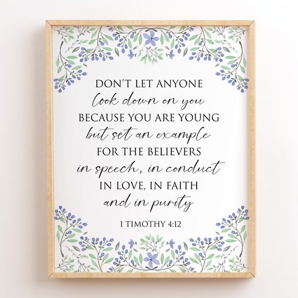 1 Timothy 4 12 - Etsy