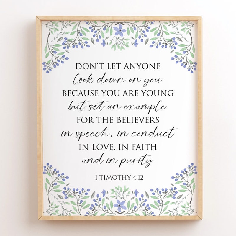 1 Timothy 4 12 - Etsy