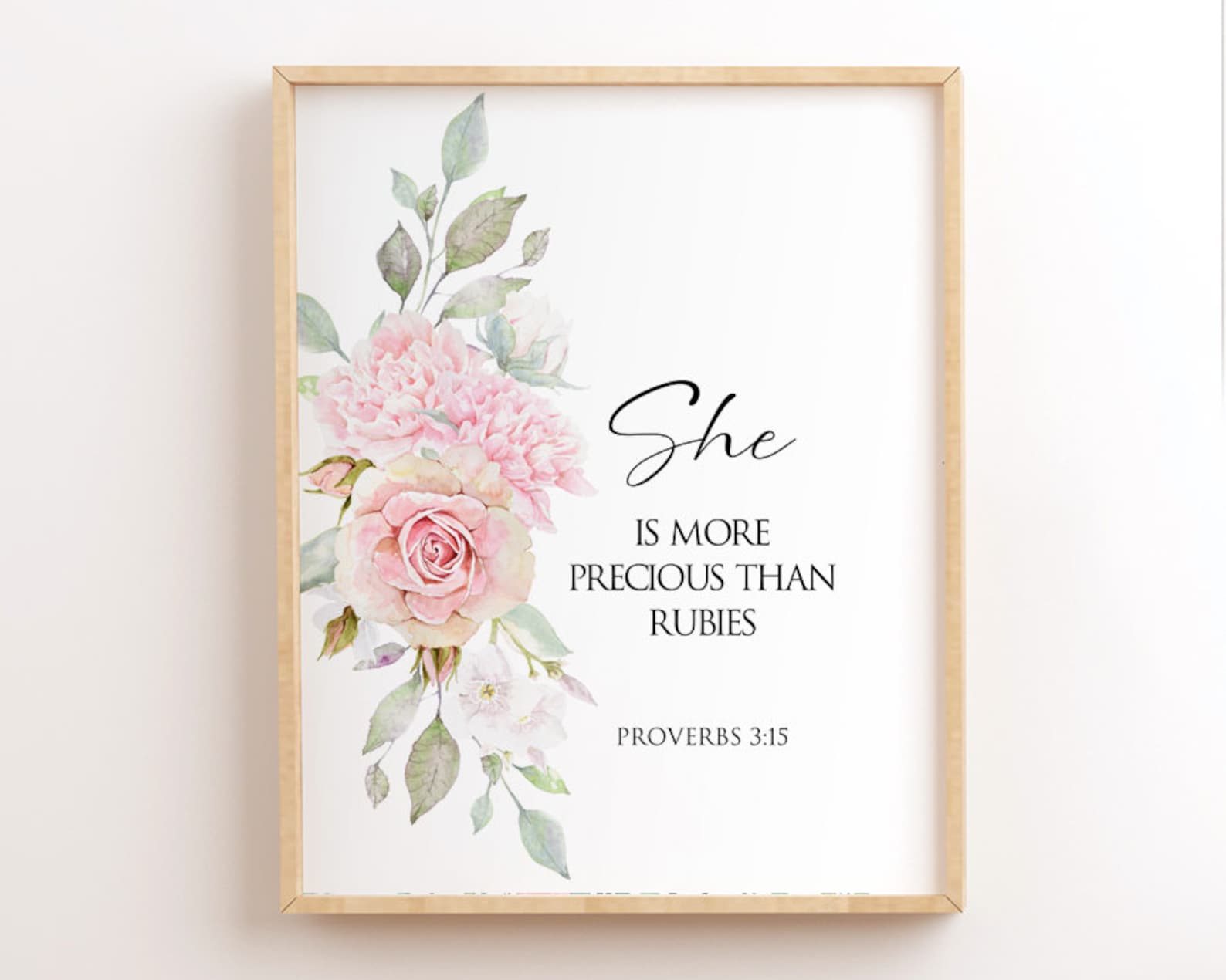 Girls Bible Verse Printable, Nursery Scripture, Nursery Bible Wall Art ...
