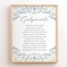 Godparents Poem Printable, Take My Little Hand, Thank You Gift for ...