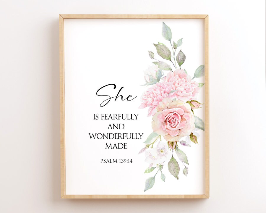 Girls Bible Verse Printable, Nursery Scripture, Nursery Bible Wall Art ...