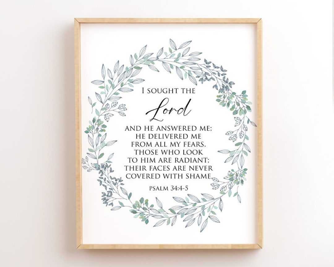 Psalm 43:4-5, I Sought the Lord and He Answered Me, Printable Bible ...