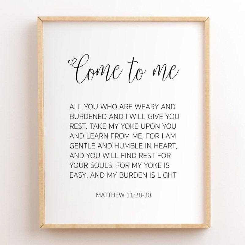 Matthew 11 28 - Etsy