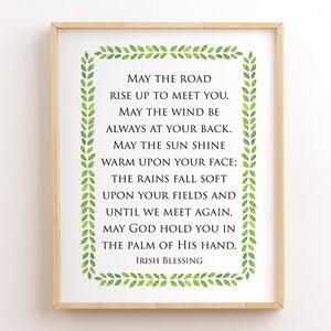 Irish Blessing Printable, May the Road Rise up to Meet You, Irish ...