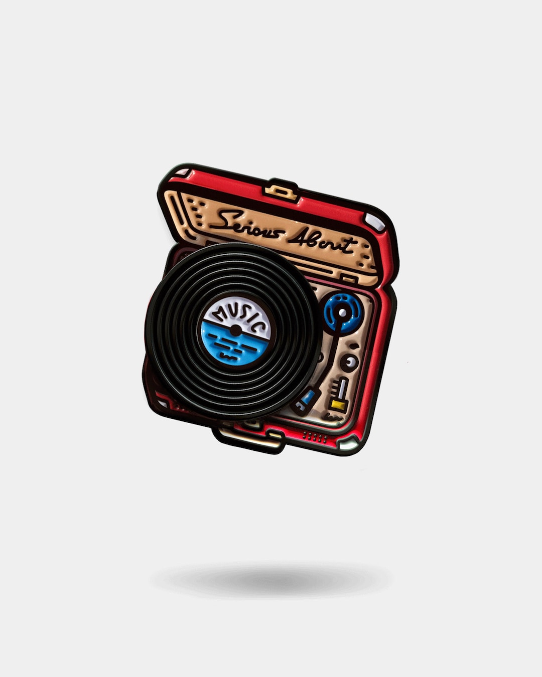 Vinyl Turntable, Spinning Enamel Pin - Etsy
