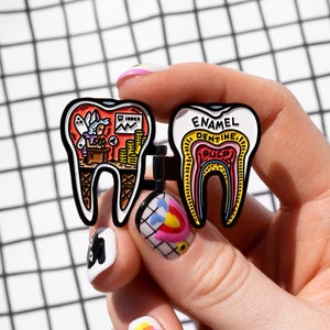 Tooth Fairy Folding Enamel Pin - Etsy