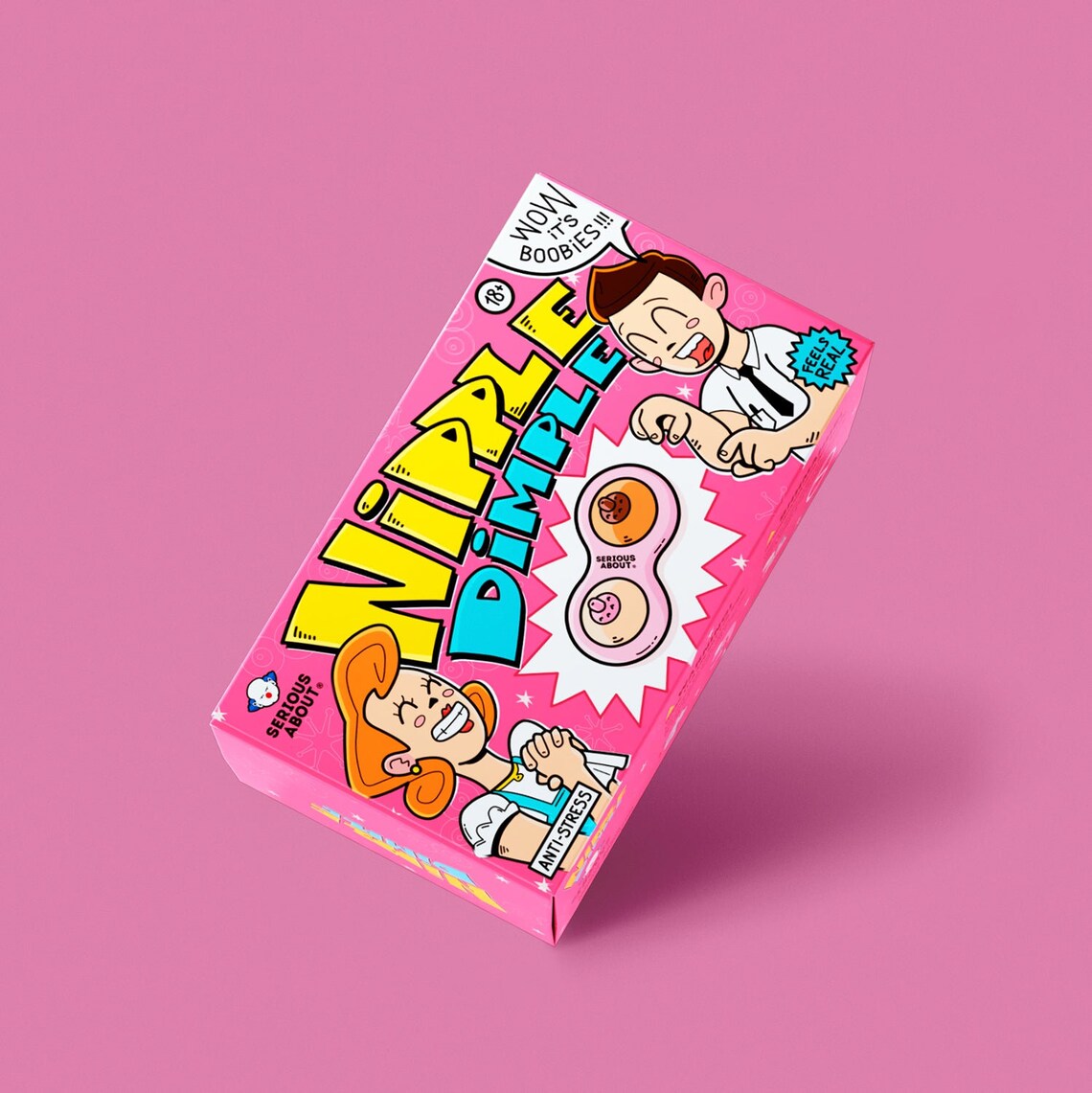 Nipple Dimple Pink Frame Pink Buttons - Etsy