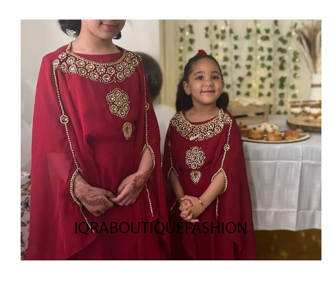 Muslim Girls Dress Kids Abaya Moroccan Caftan Kids Jilbab Kids ...