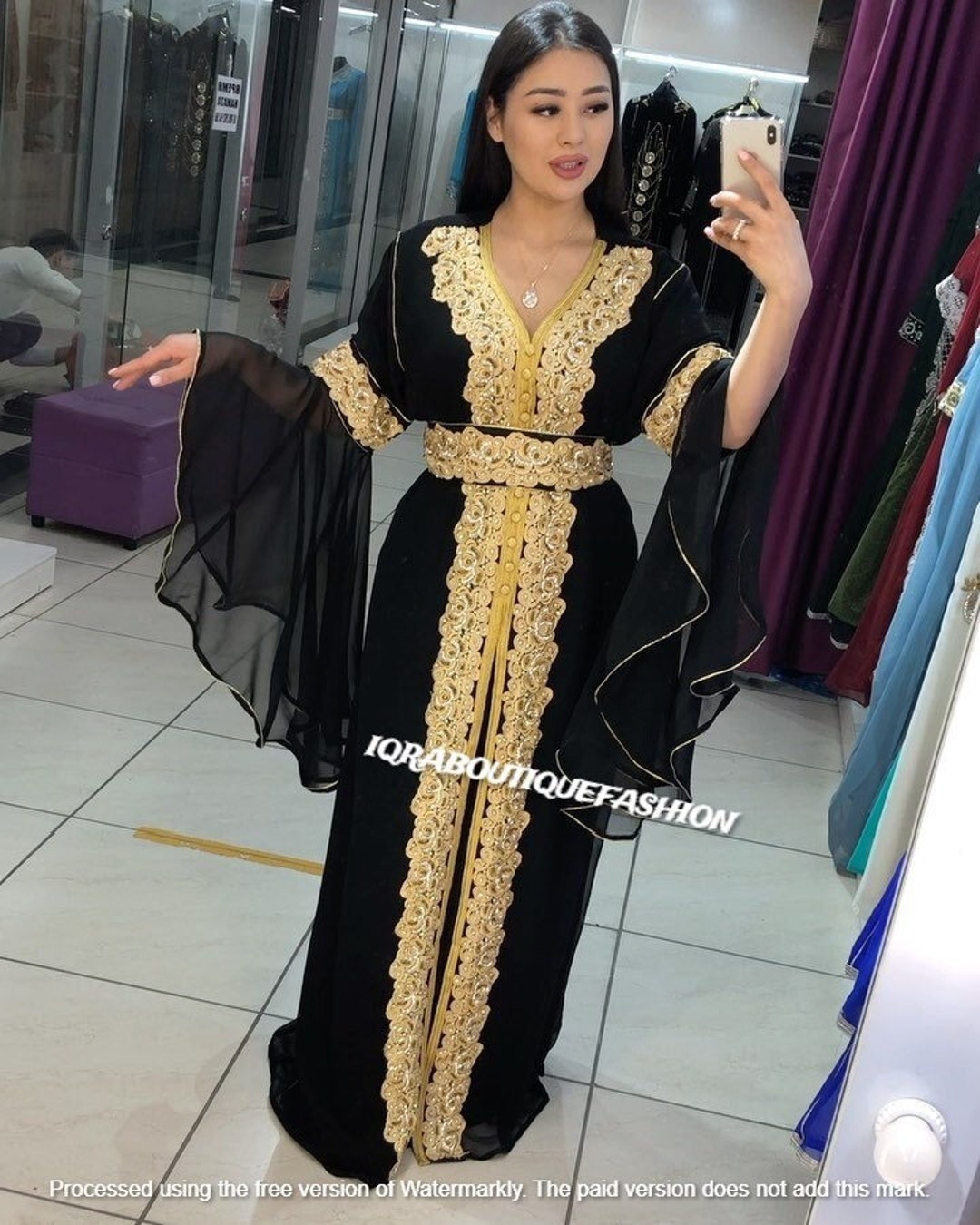 New Royal Islamic Modern Velvet Elegant Dubai Moroccan Caftan Arabic ...