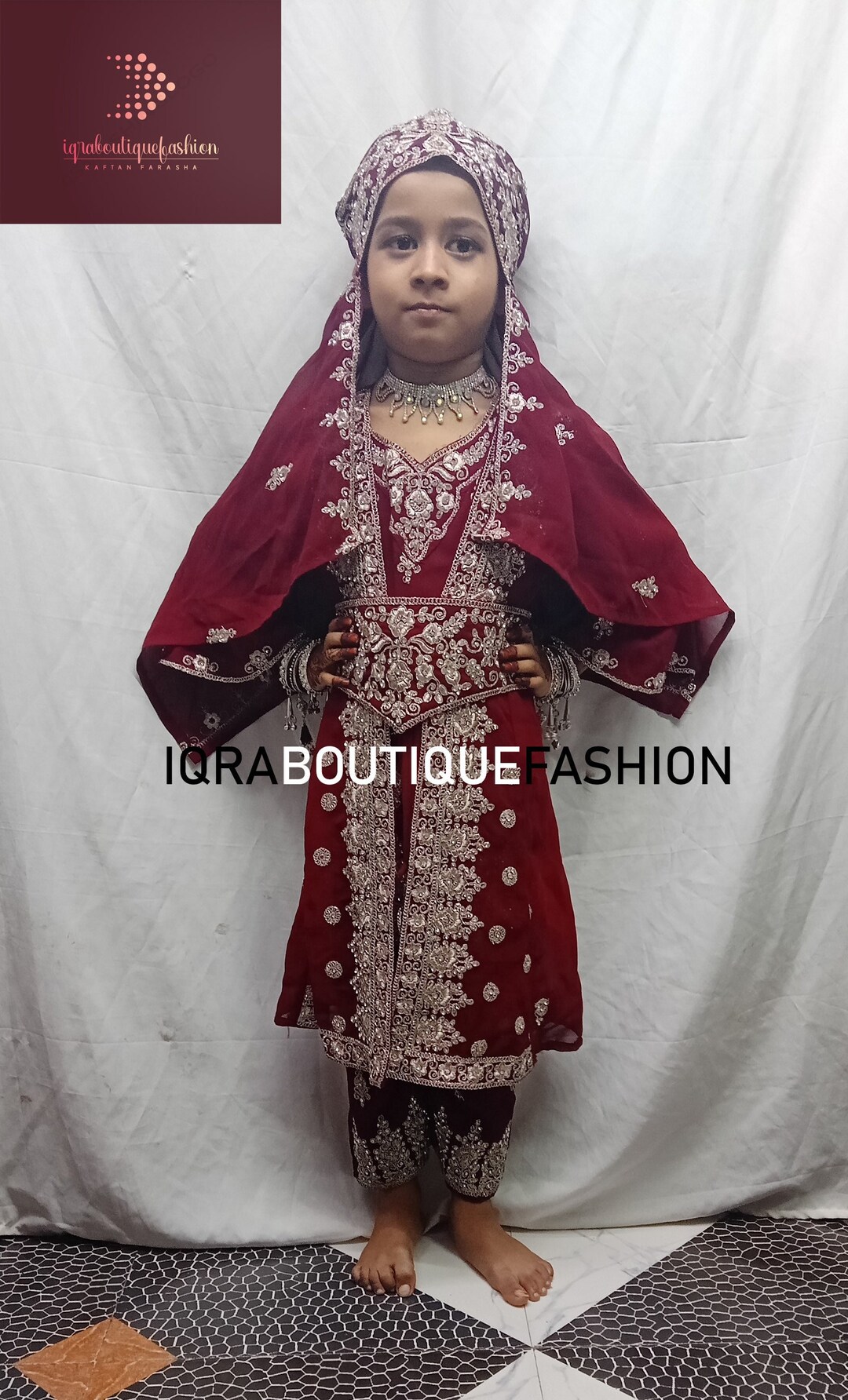 Muslim Girls Dress Kids Abaya Moroccan Caftan Kids Jilbab Kids ...