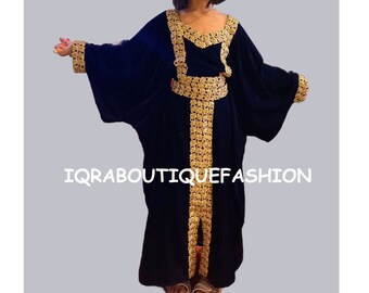 Muslim Girls Dress Kids Abaya Moroccan Caftan Kids Khimar Jilbab Kids ...