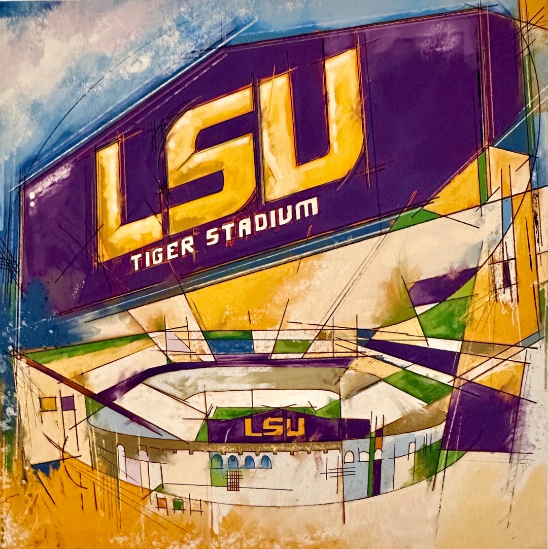 LSU Tiger Stadium “death Valley” Print Baton Rouge Louisiana - Etsy