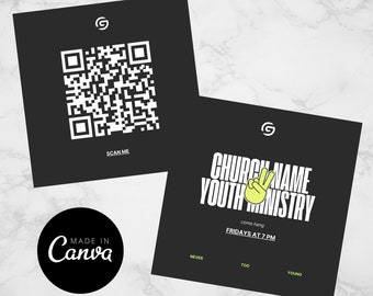 Youth Group Flyer, Youth Group Invite Card, Church Youth Event Invite ...