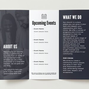 Church Tri-fold Brochure (digital Template) - Etsy