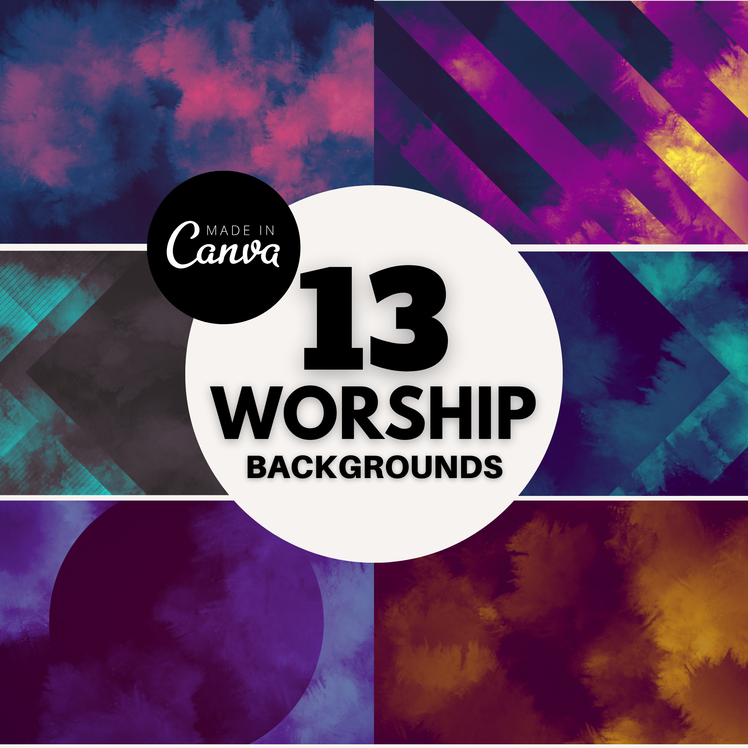 Church Welcome/worship Color Boom Backgrounds - Etsy
