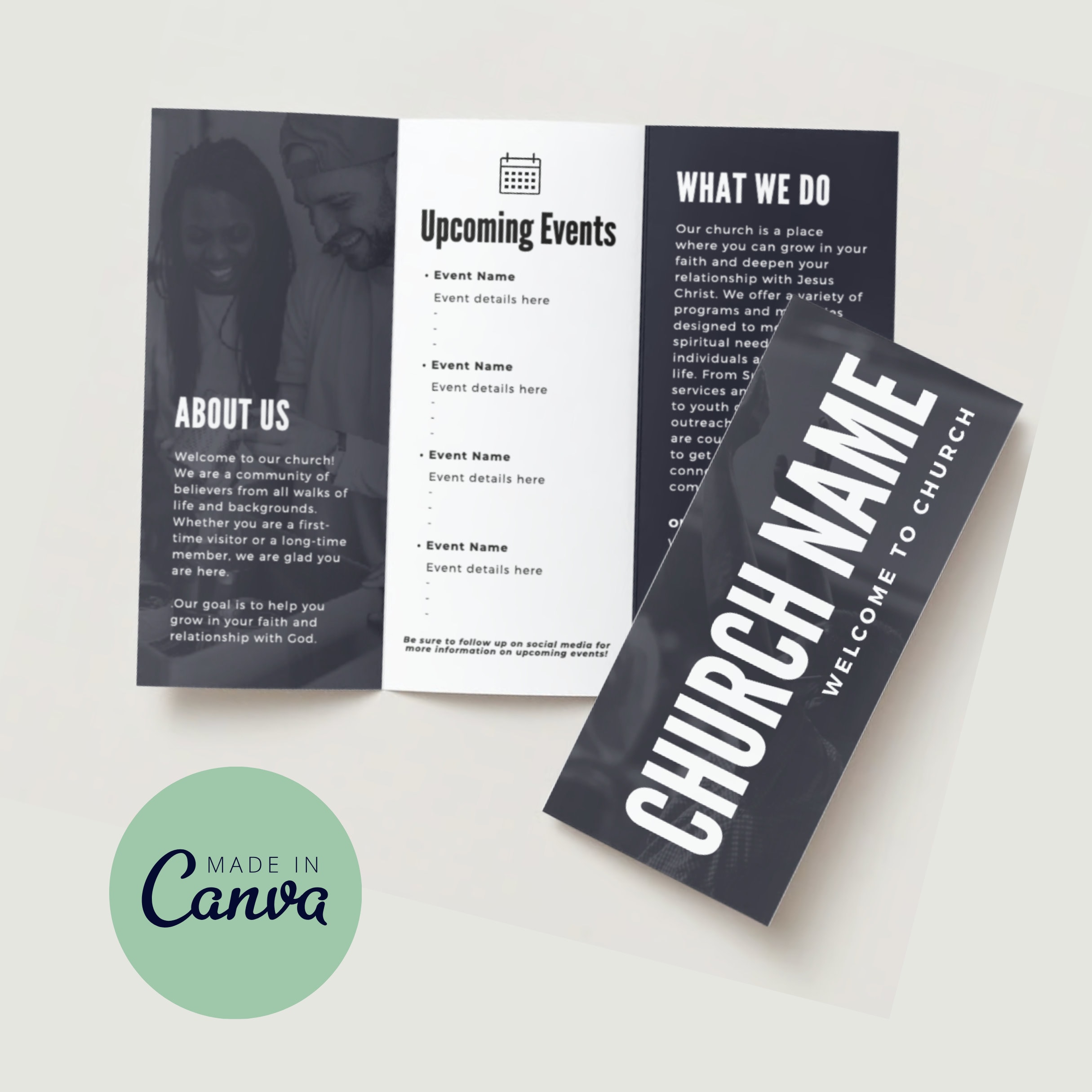 Church Tri-fold Brochure (digital Template) - Etsy