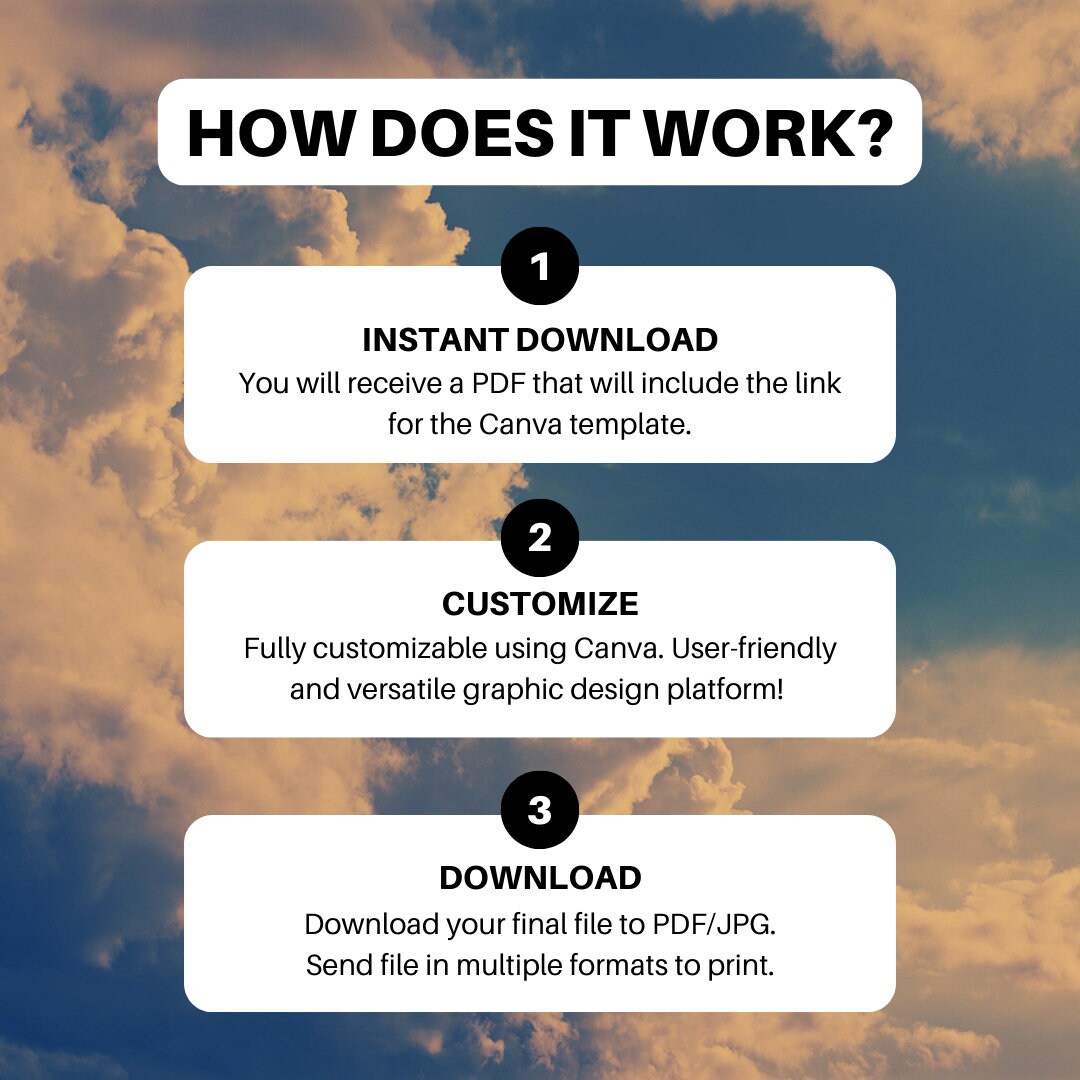 Church Welcome/worship Blue Clouds Backgrounds - Etsy