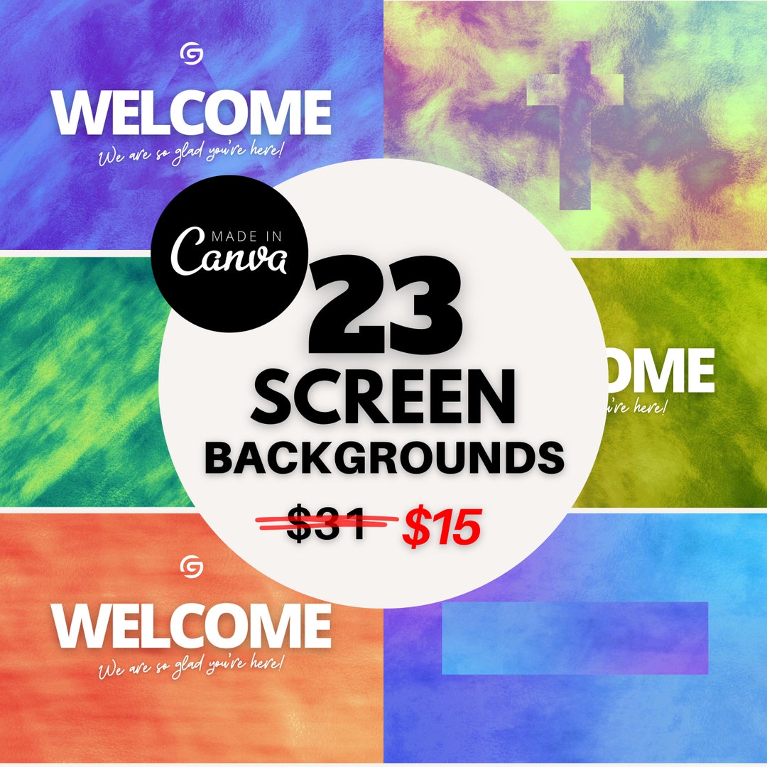 Church Welcome/worship Screen Foil Backgrounds - Etsy