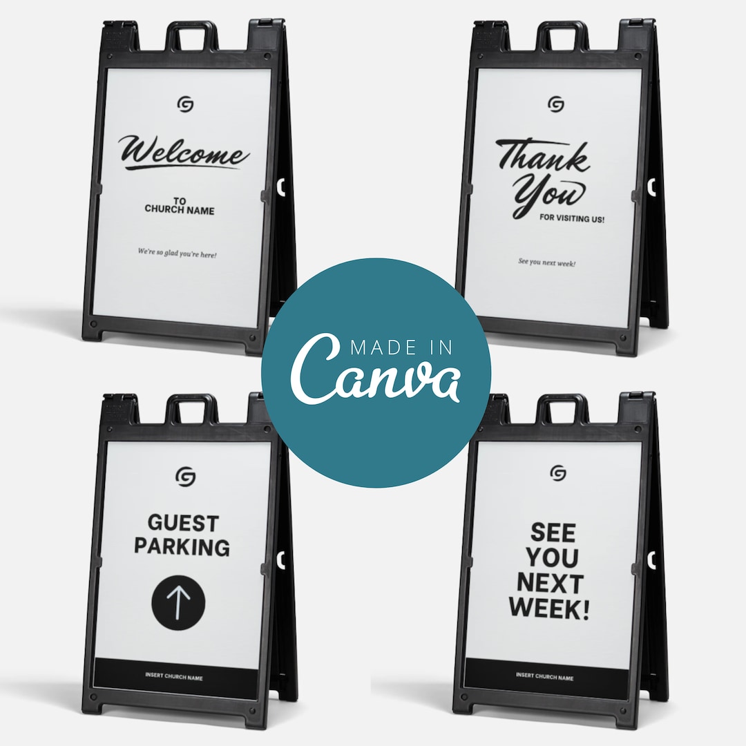 Church Parking A-frame Signs (digital Template) - Etsy