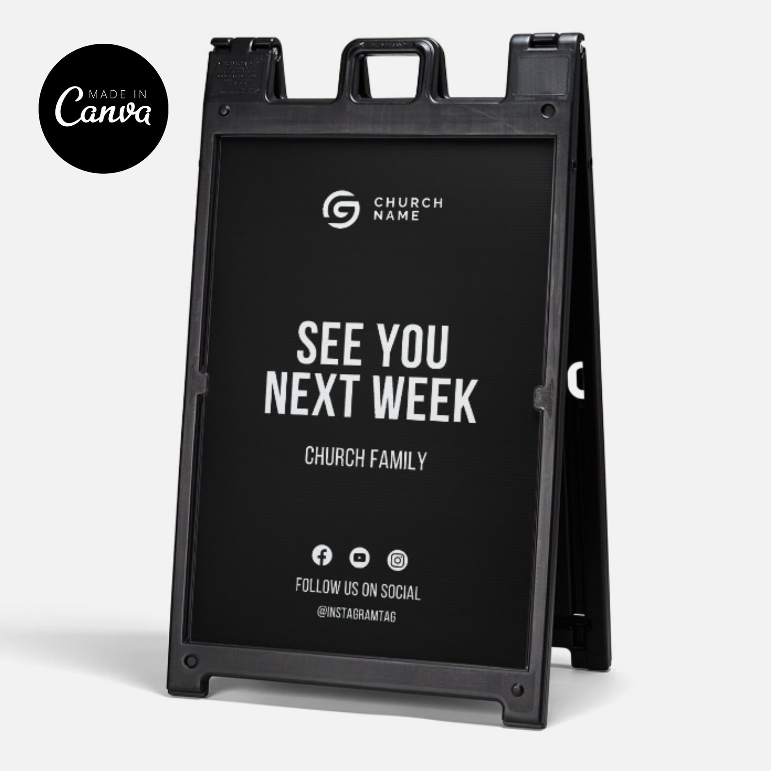 Church Parking A-frame Signs (digital Template) - Etsy
