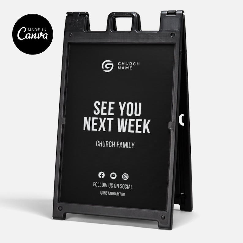 Church Parking A-frame Signs (digital Template) - Etsy