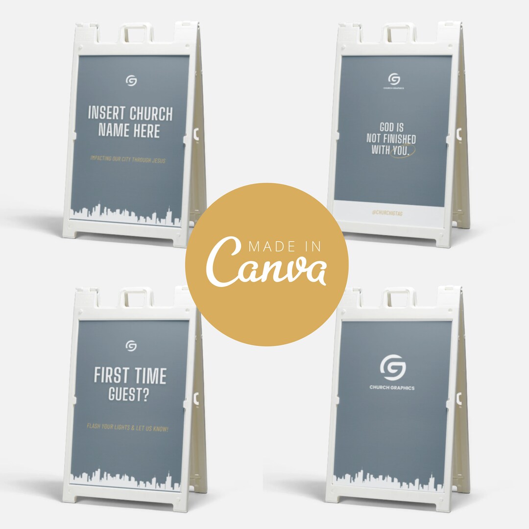 Church Parking A-frame Signs (digital Template) - Etsy