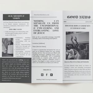 Church Tri-fold Brochure (digital Template) - Etsy