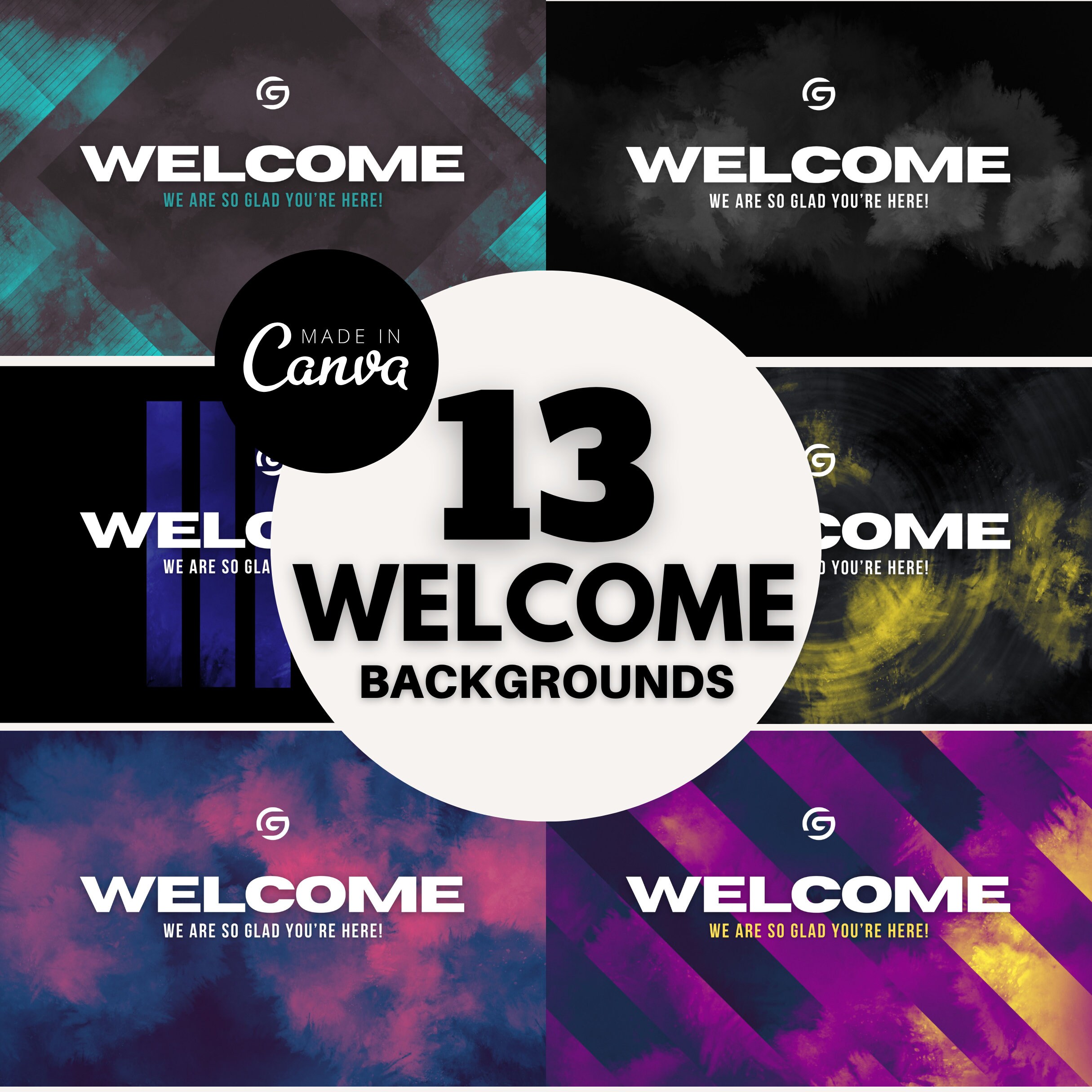 Church Welcome/worship Color Boom Backgrounds - Etsy