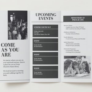 Church Tri-fold Brochure (digital Template) - Etsy
