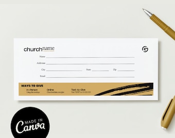 8.9x3.5" Church Tithe/offering Envelope Template (digital Template) - Etsy