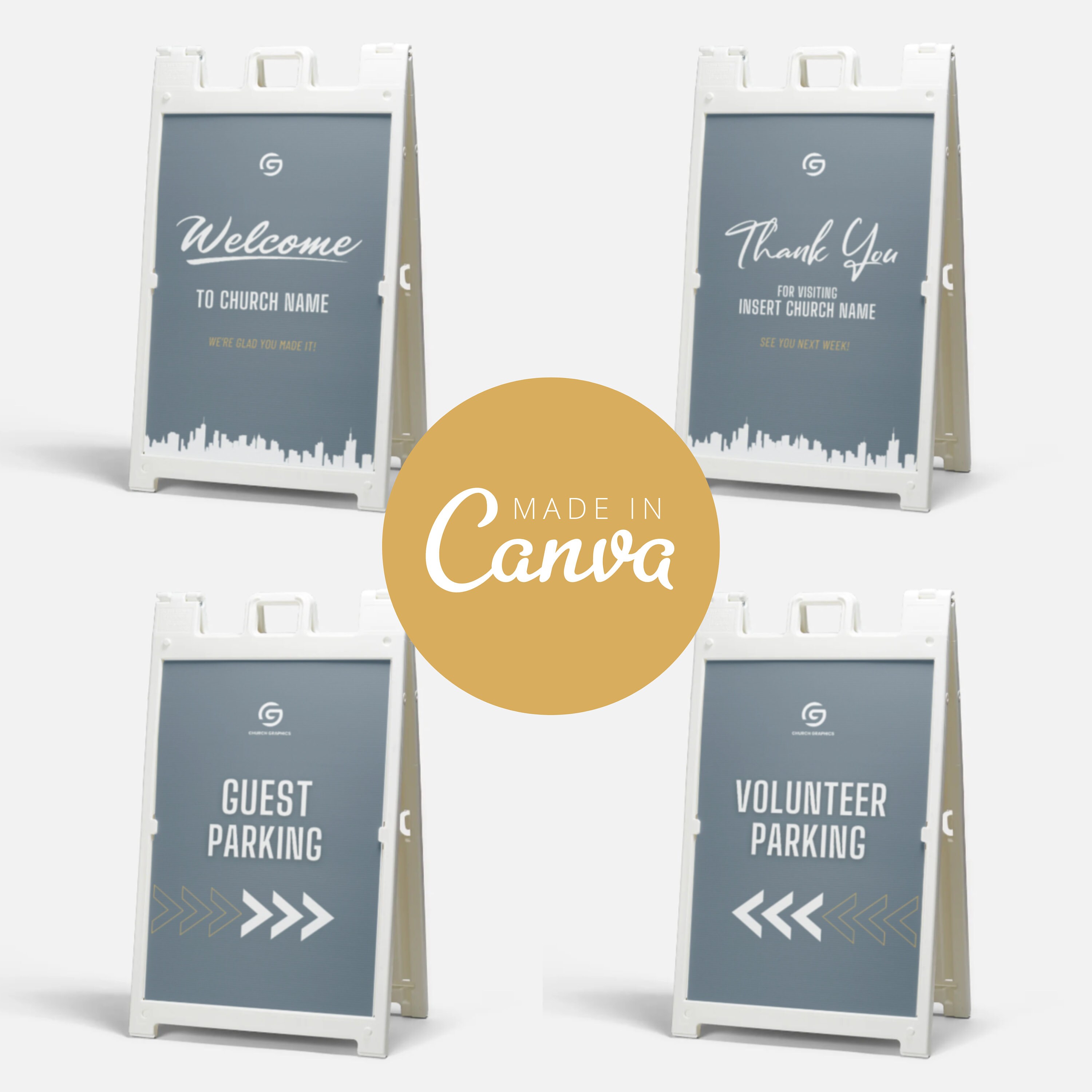 Church Parking A-frame Signs (digital Template) - Etsy