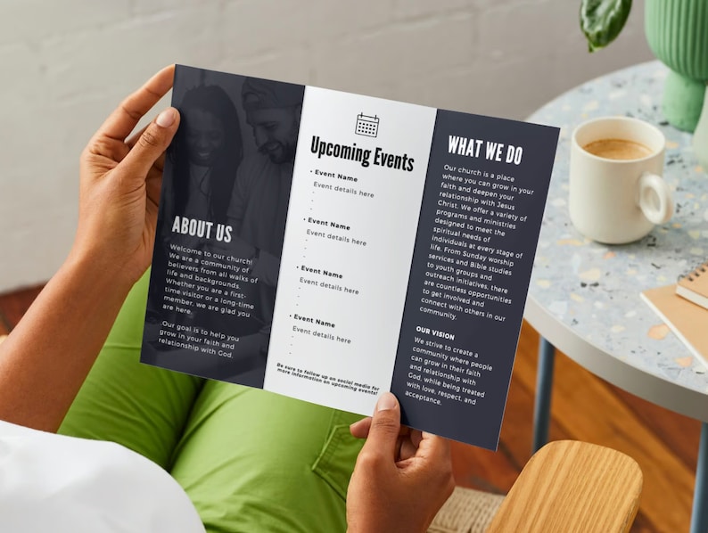 Church Tri-fold Brochure (digital Template) - Etsy