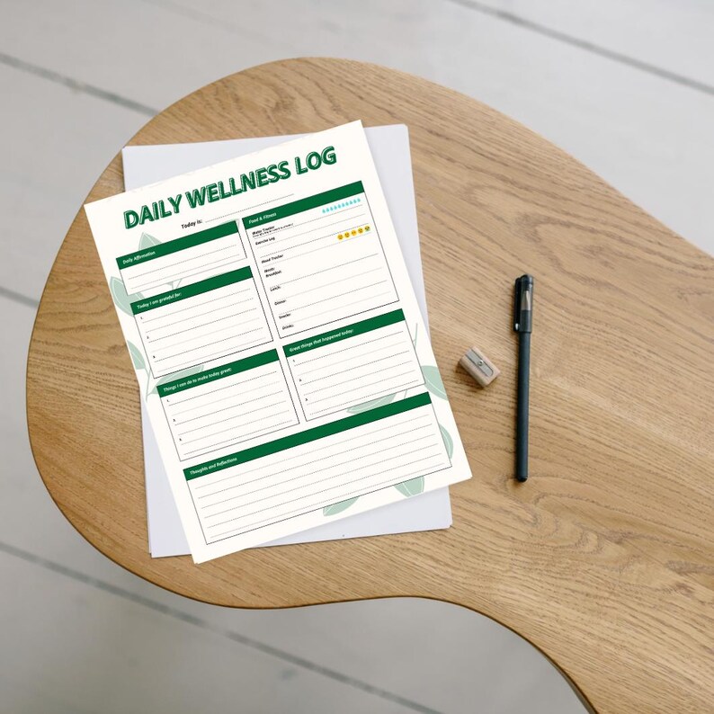 Wellness Journal .png, Printable Page, Fitness, Food Tracker - Etsy