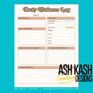 Wellness Journal .png, Printable Page, Fitness, Food Tracker - Etsy