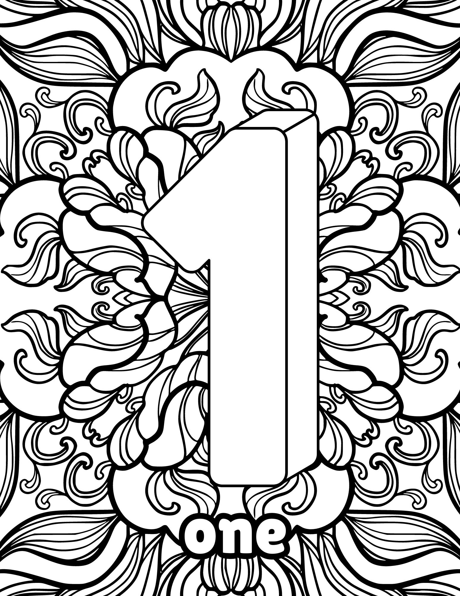 Number Learning Coloring Sheets - Etsy
