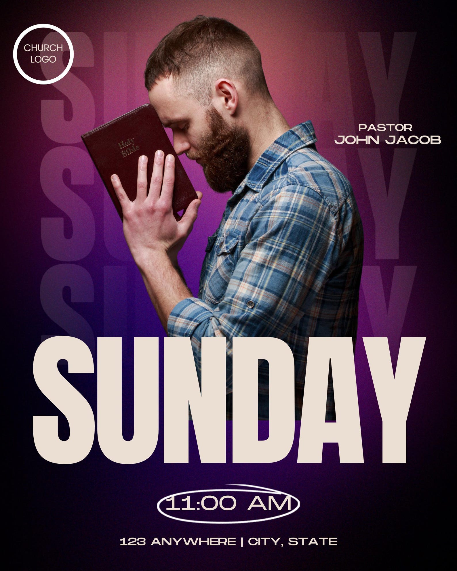 Church Service Flyer Bundle: Worship Canva Template (digital) - Etsy