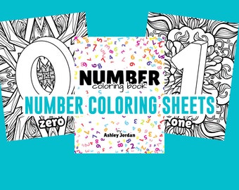 Number Learning 1-10 Coloring Pages Fun for Kids - Etsy