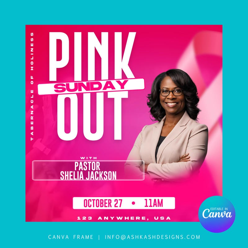 Breast Cancer Awareness Pink Out Flyer - Etsy