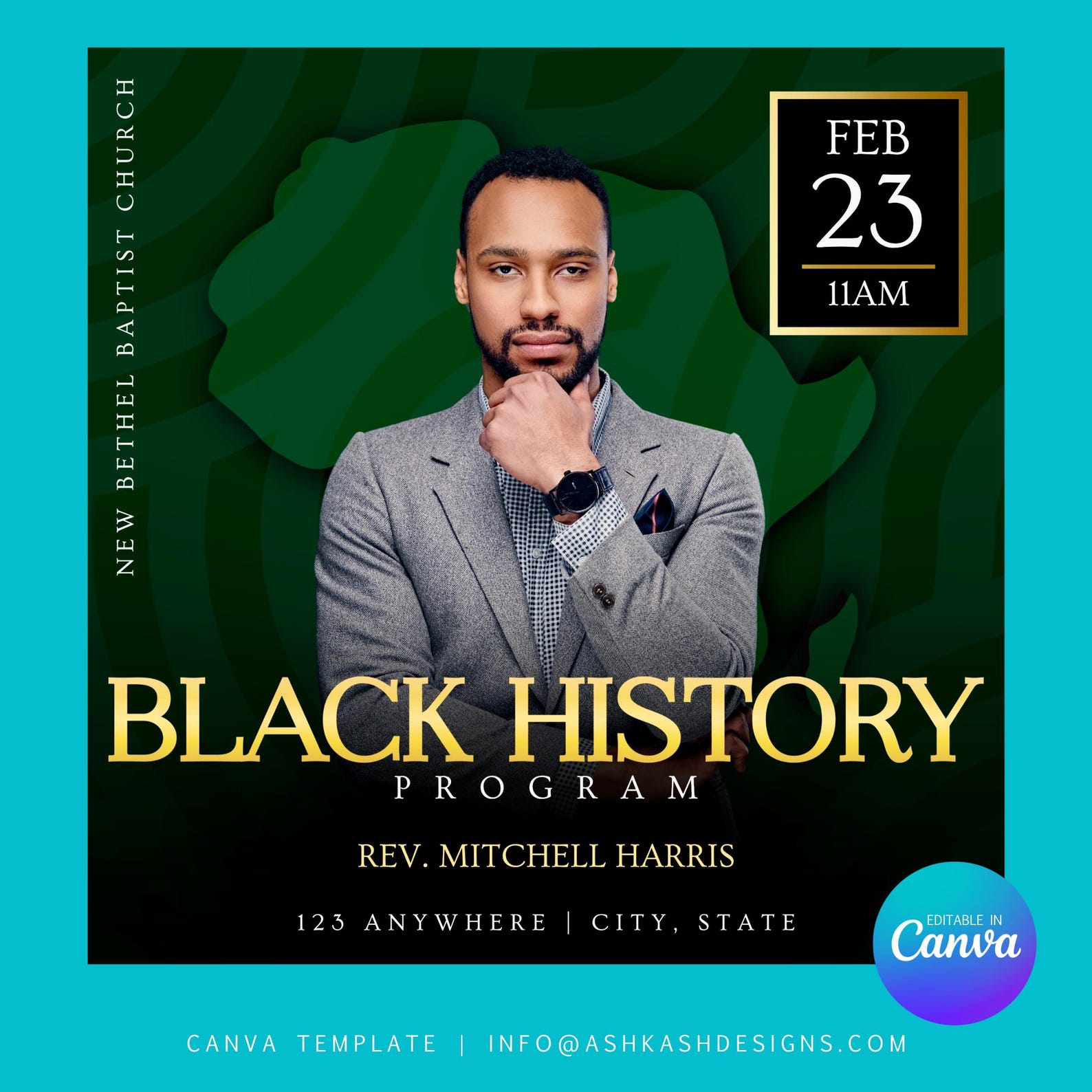 Black History Flyer Canva Template - Etsy