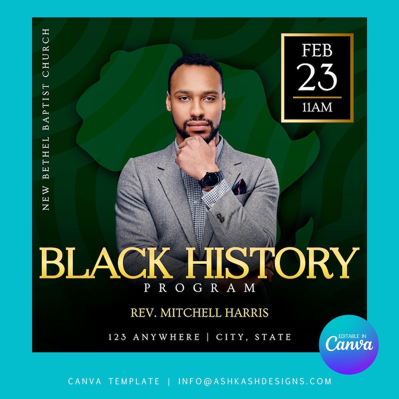 Black History Flyer Canva Template - Etsy