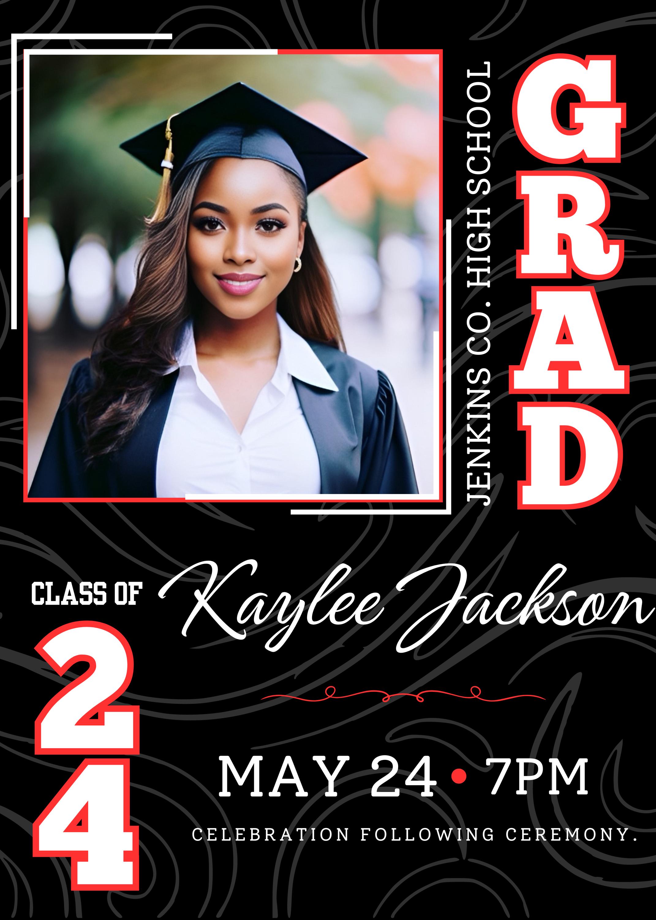 Graduation Invitation Canva Template, Graduation Announcement, Class of 2024, - Etsy